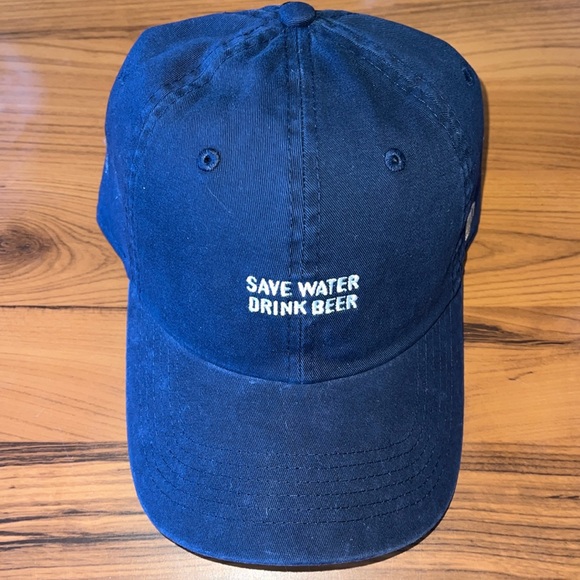 Wembley | Accessories | Nwt Wembley Navy Blue Save Water Drink Beer Cap ...
